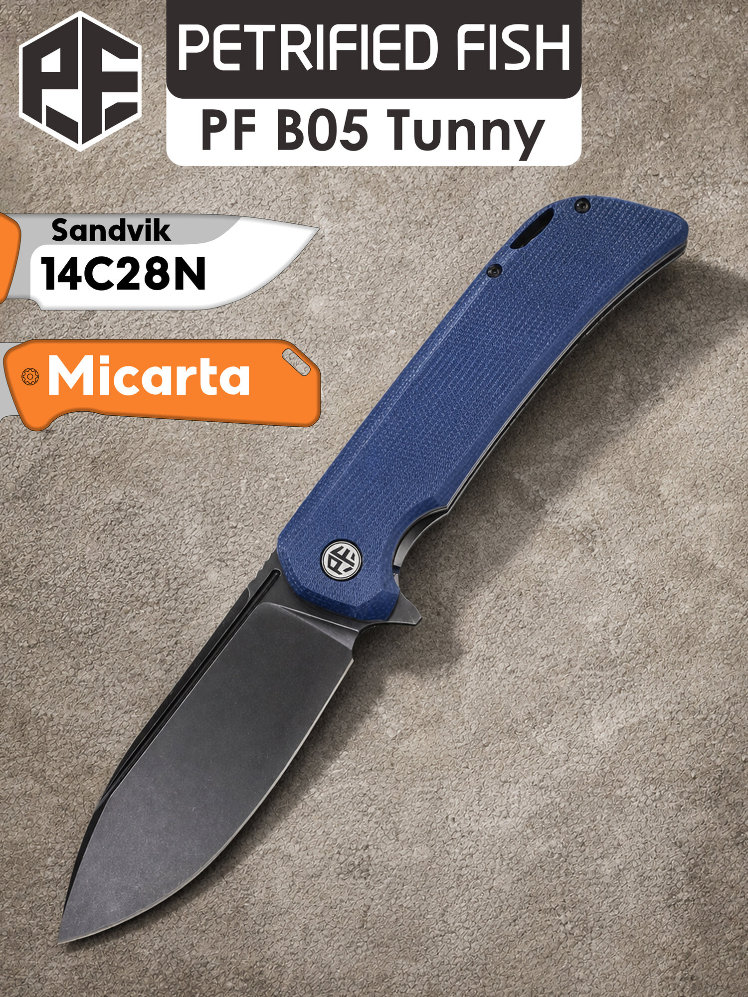 Складной нож Petrified Fish Tunny PFB05BMDW