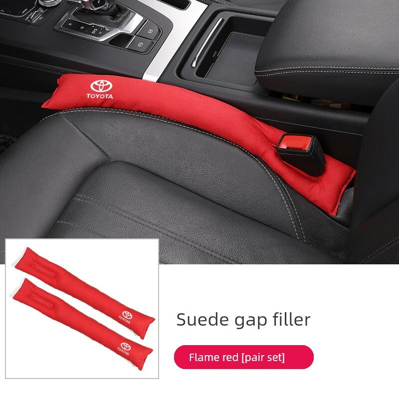 Заполнитель для щелей сиденья с логотипом Toyota для Camry, RAV4, Highlander, Avalon — Красный, Парная комплектация