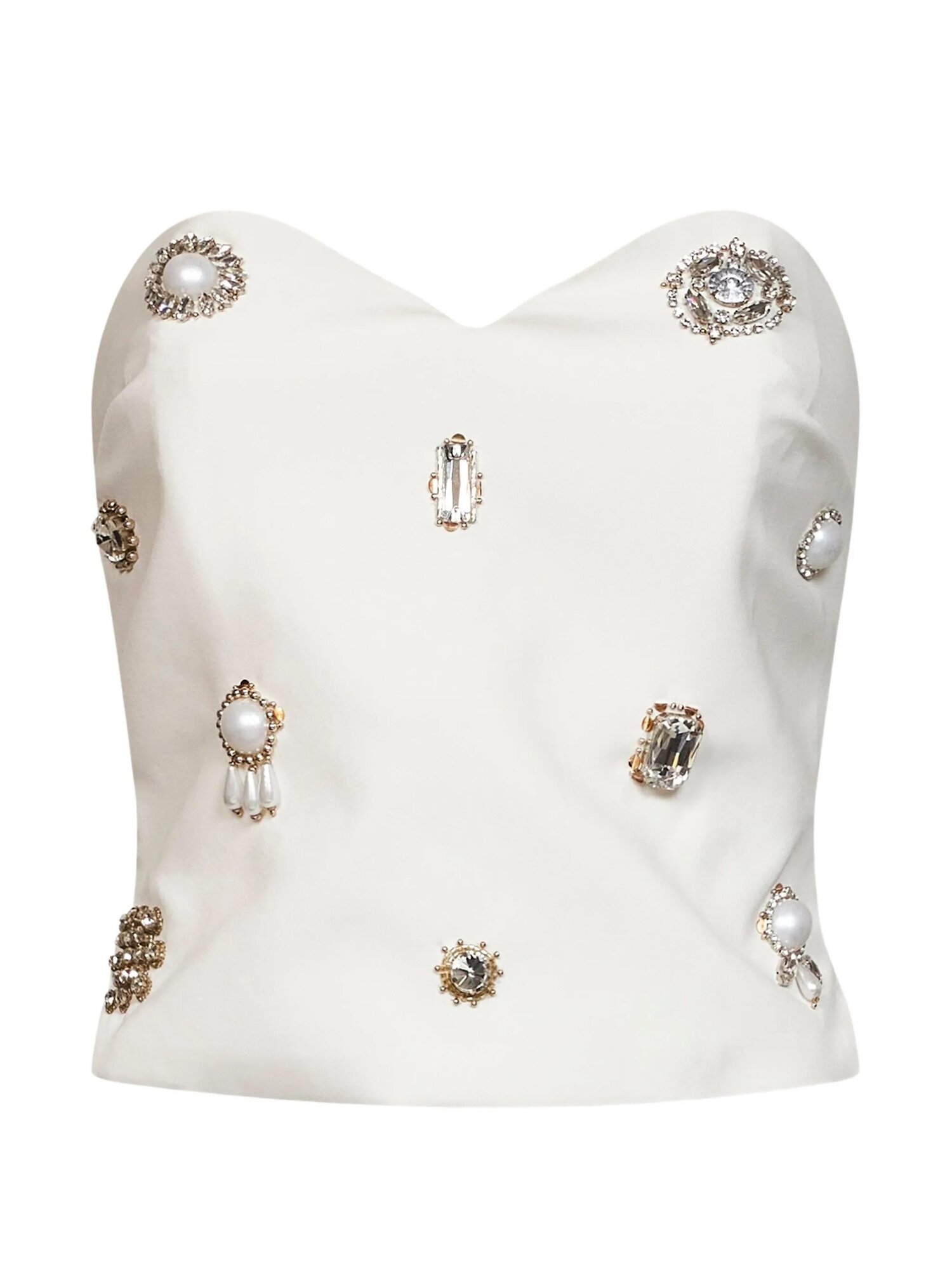 Топ Crystal-embellished sweetheart top