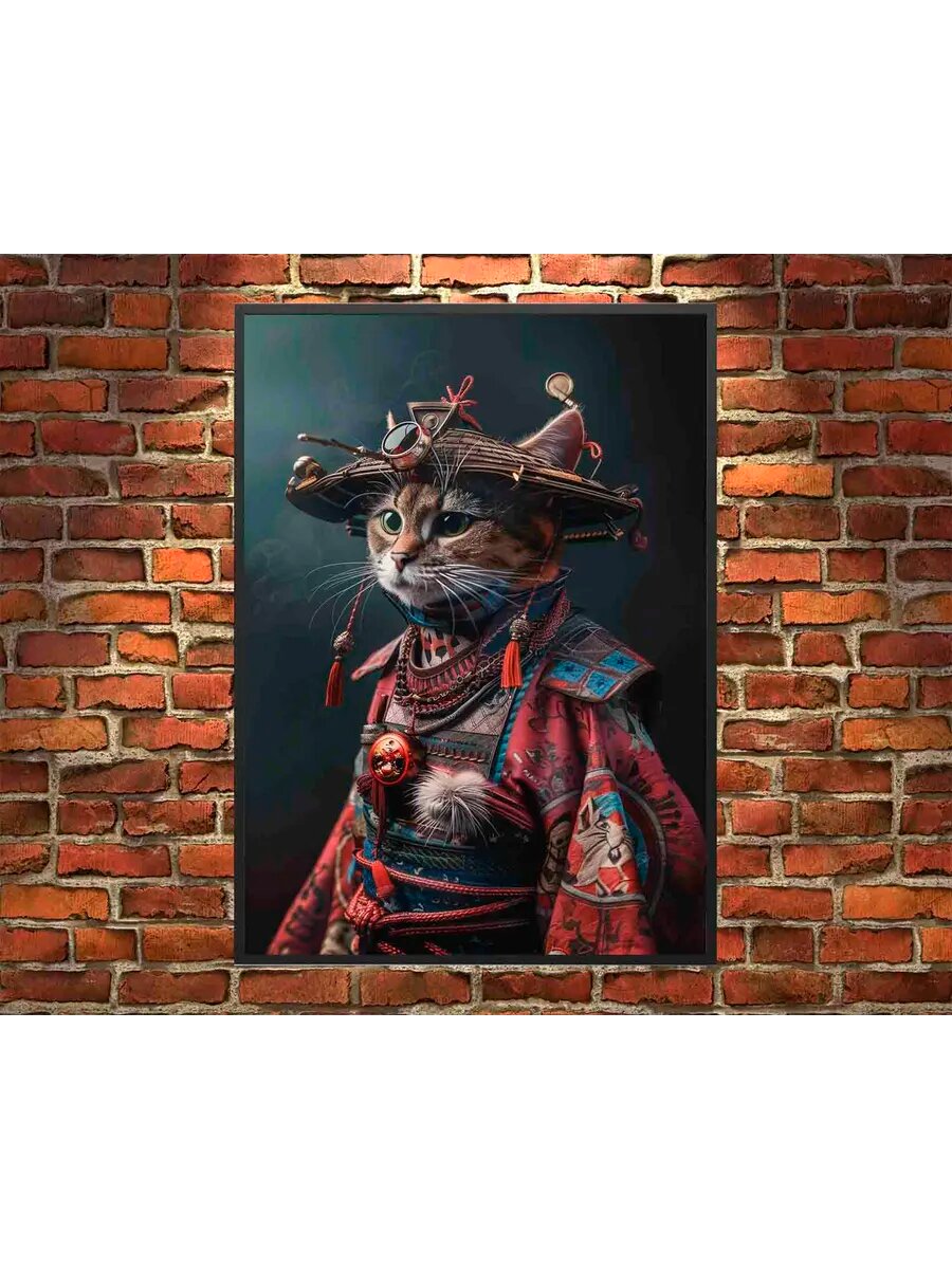 Сингапурский кот-самурай 1, Плакат 30x42см
