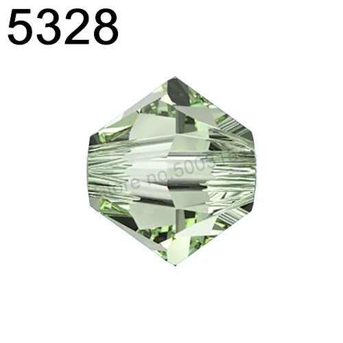 Бусины Swarovski 5328, Chrysolite 238, 3 мм, зеленые