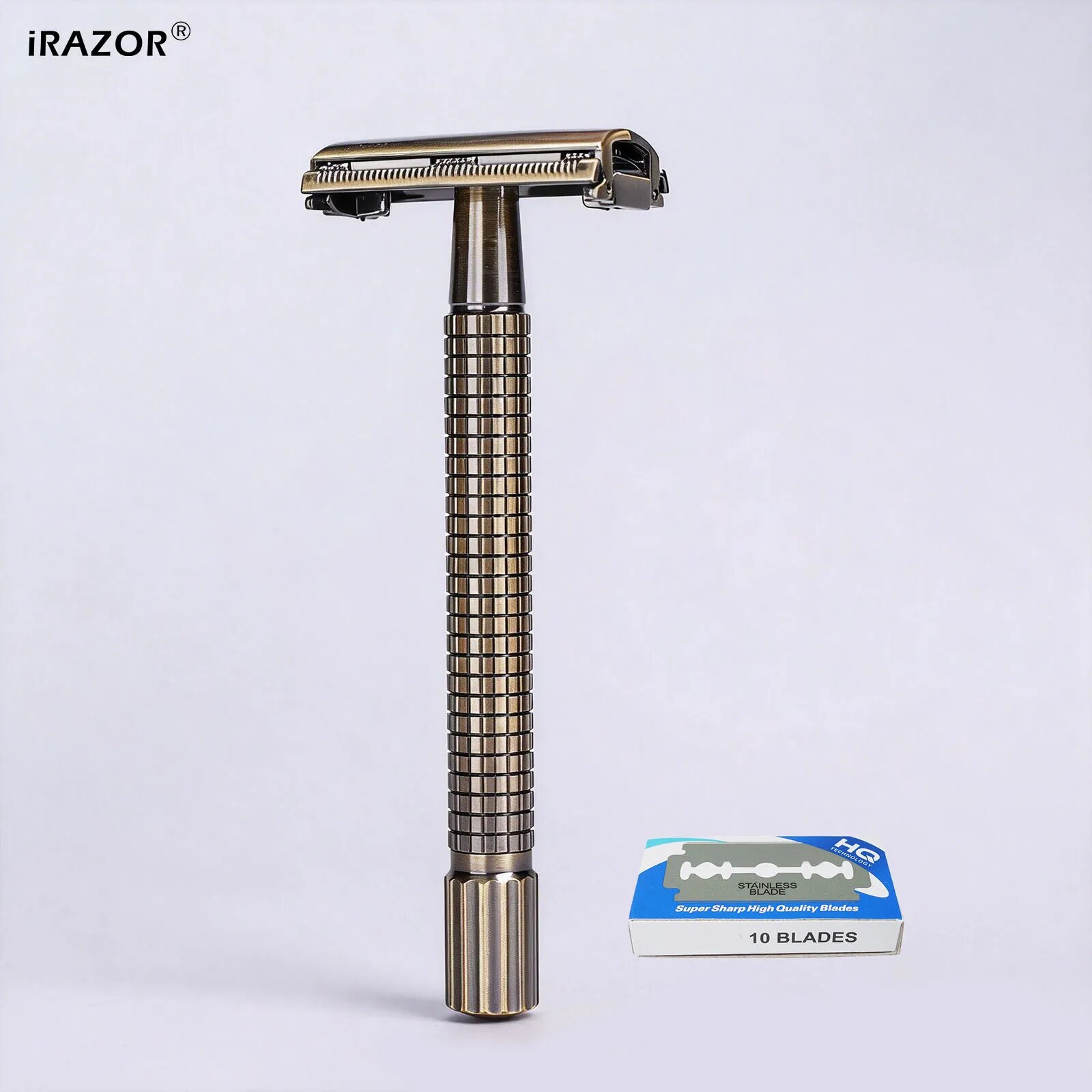 Мужская бритва iRAZOR Precision с латунной ручкой