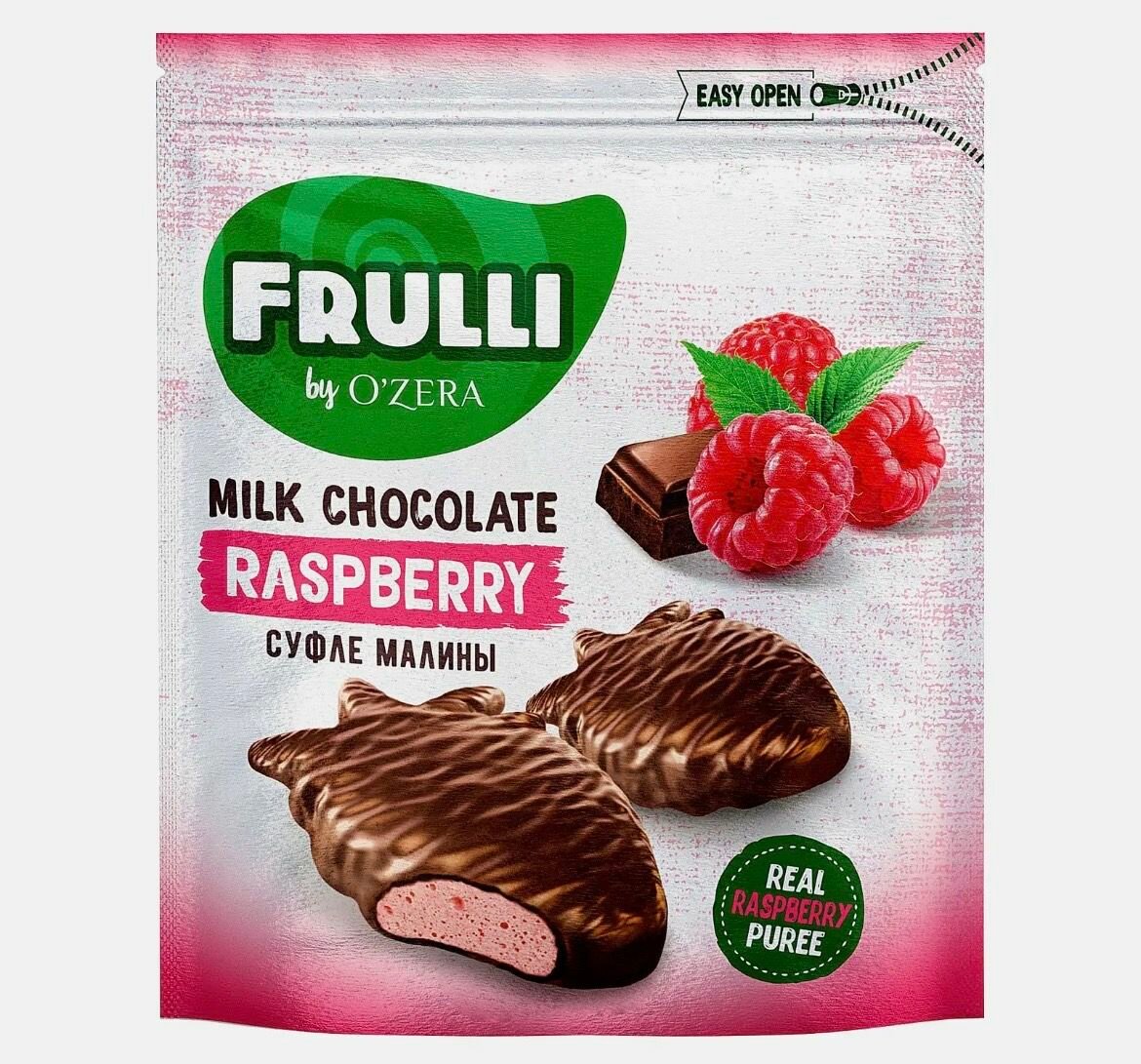 Конфеты шоколадные суфле Малина OZERA 125 г * 3 шт.