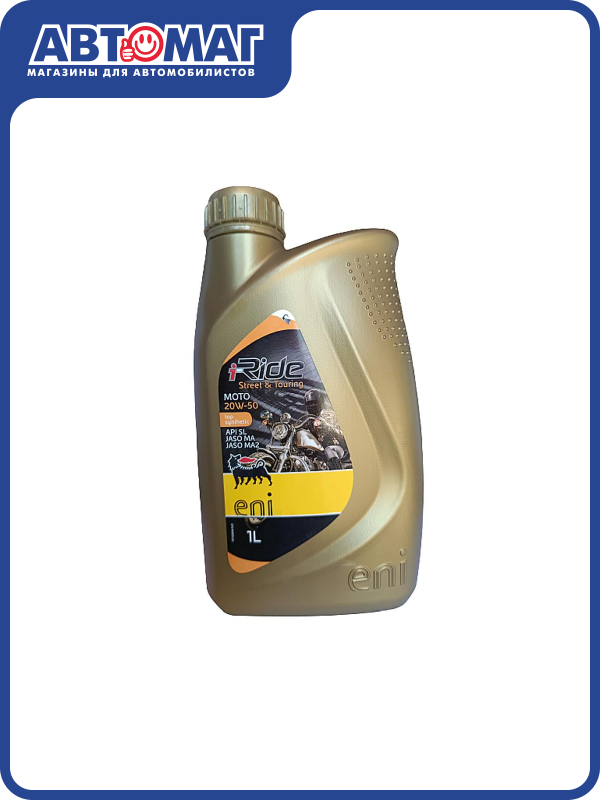 Agip eni i-Ride moto 20W-50 1L Синт. масло для 4-х такт. двиг, AG-MOTO-20W-50-1L