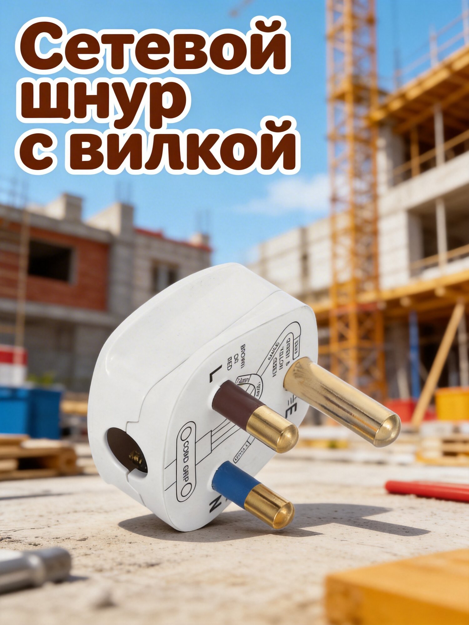 Высококачественная силовая вилка со стабильной проводимостью для офисного оборудования 5.30x5.30x5.20см