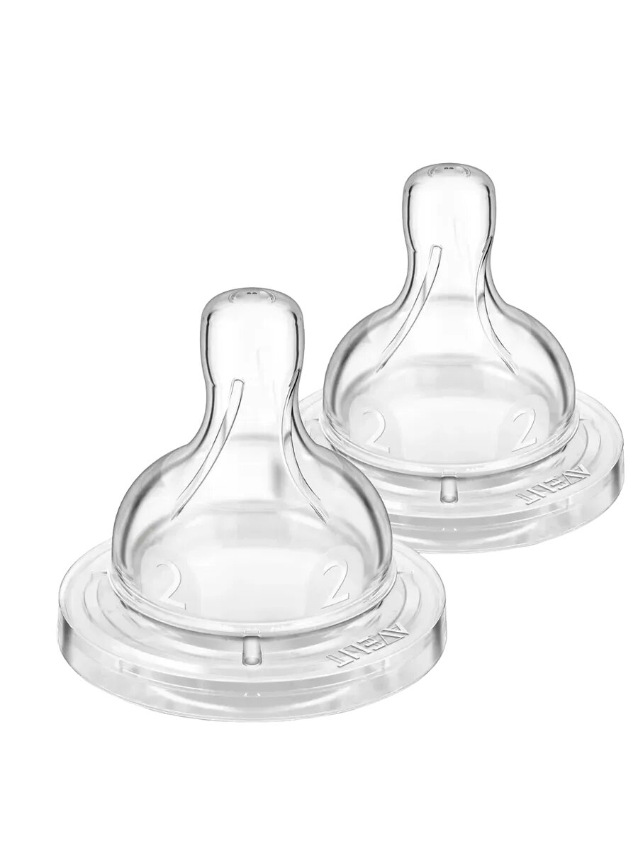 Philips Avent Соска силиконовая медленный поток Anti-colic 1+ SCY762/02 2 шт
