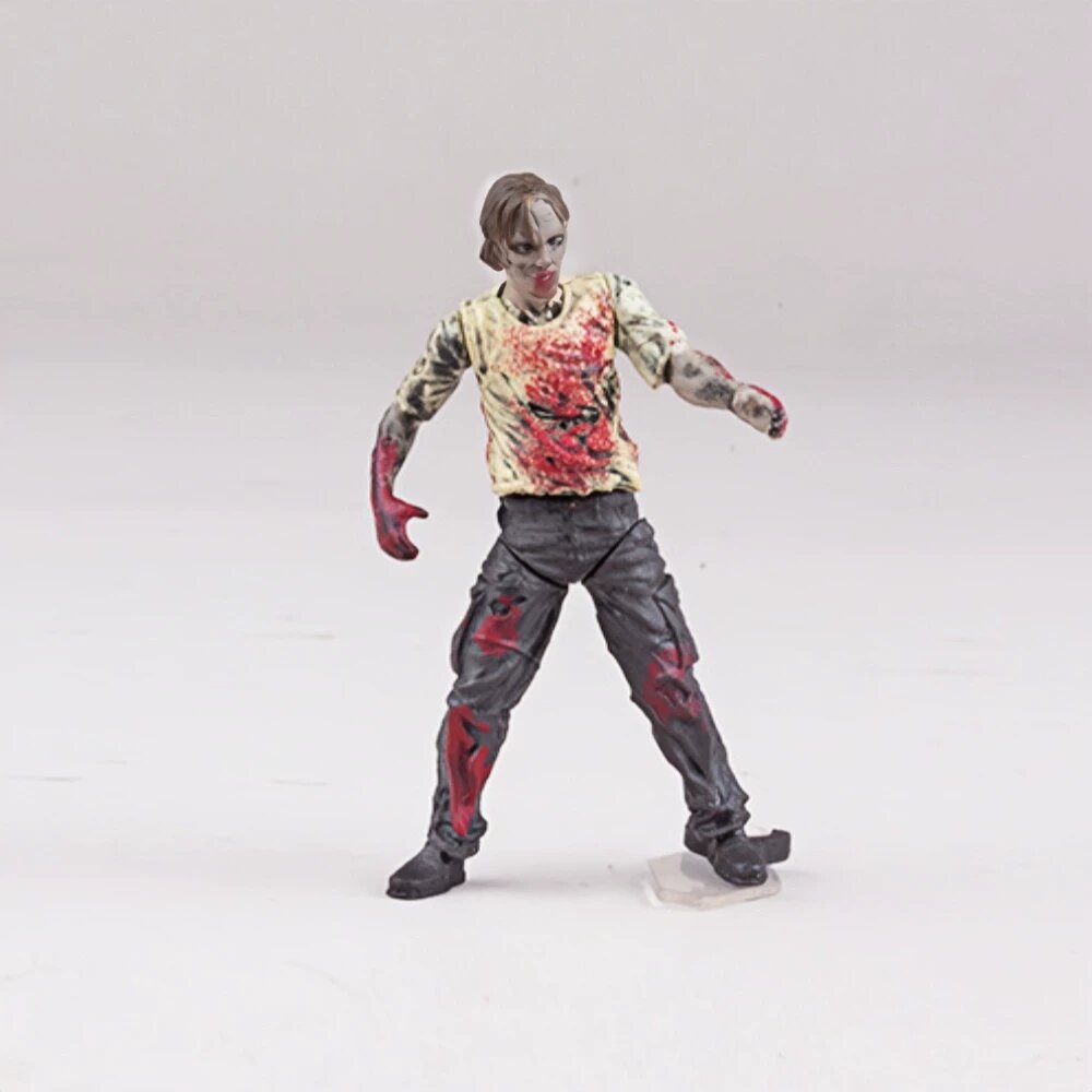 The Walking Dead 2 дюйма (5 см) Мини-фигурка Зомби в Желтом Рубашке, Слепая коробка, Совместима с моделями 1/35