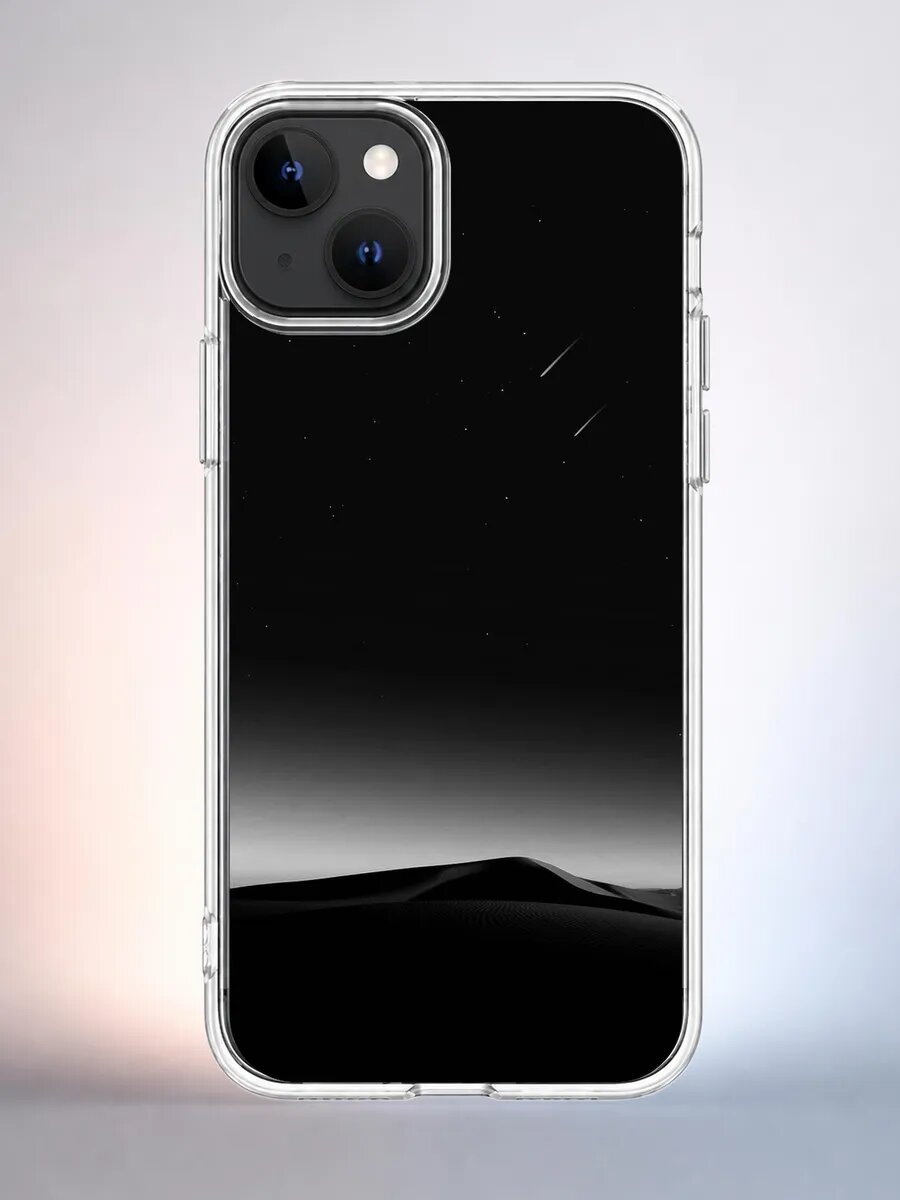 Чехол iPhone 15 дюны и звёзды силиконовый