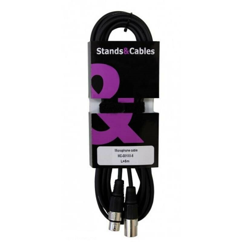 Кабель микрофонный STANDS & CABLES MC-001XX-5 распаянный, 5 метров