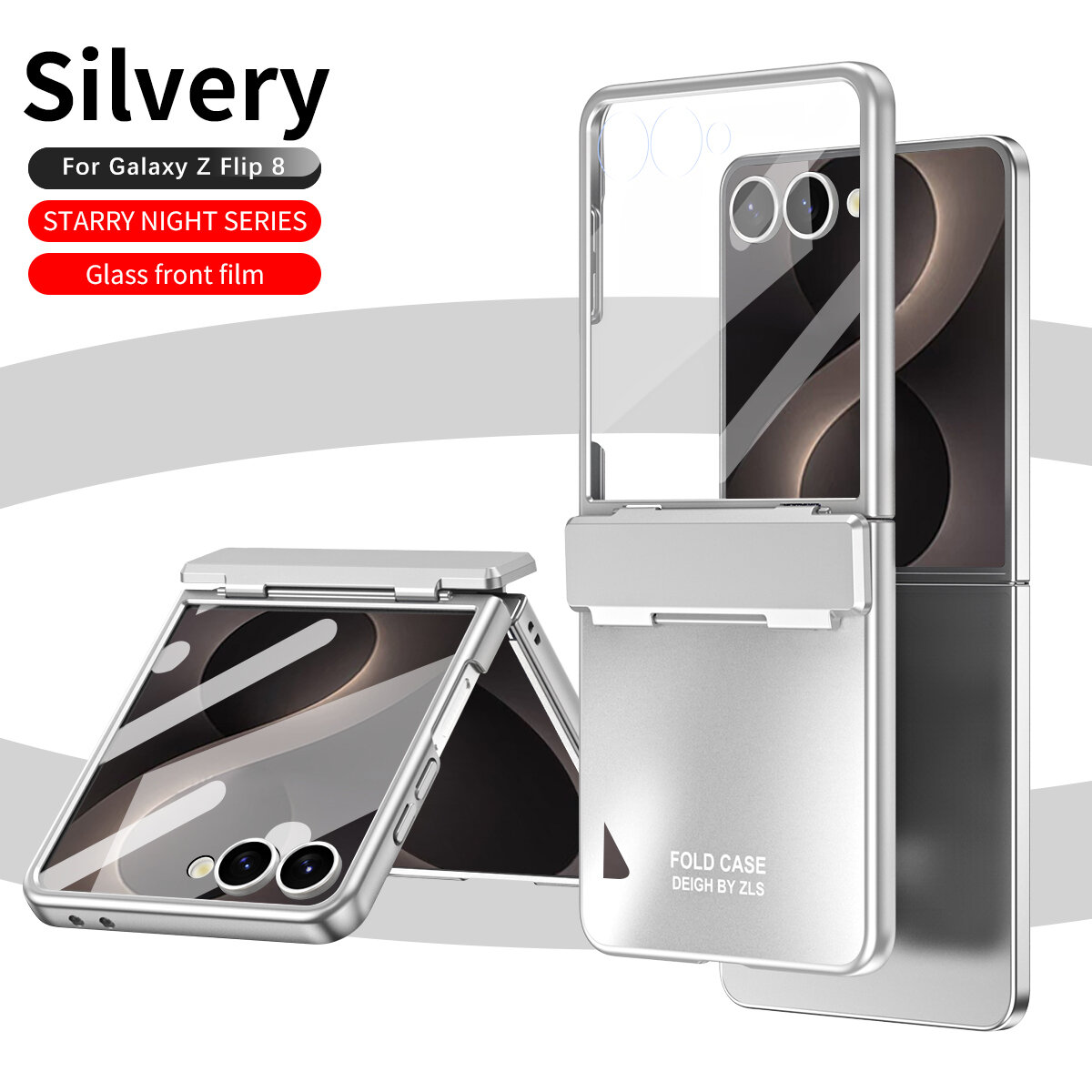 Чехол для Samsung Galaxy Z Flip8 / Samsung Z Flip8 / Самсунг Галакси Зед Флип8, soft touch, чехол-кардиомонитор, искусственная кожа, поликарбонат (PC), защита камеры, ударопрочный, усиленные углы, Samsung
