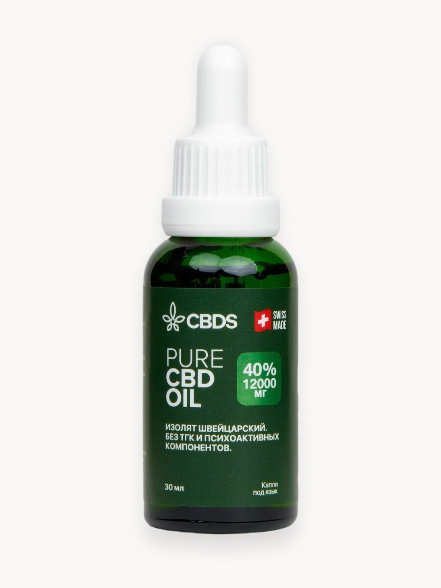 Масло CBD 40%, 12000 мг, 30 мл. CBDS (Конопляное масло)