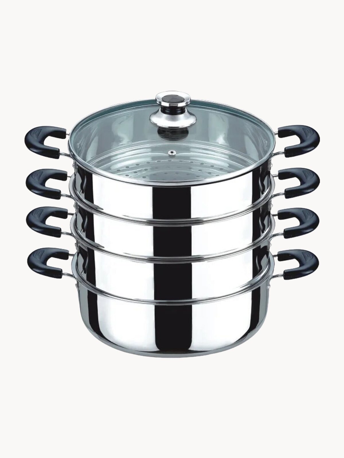 Мантоварка Пароварка Мантышница Сакура Sakura SA-663 3 сетки 3 яруса 14,5 литра 24 см из нержавеющей стали (OL)