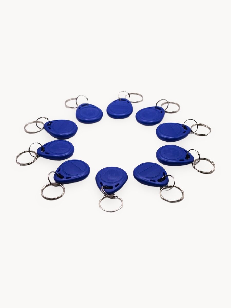 Ключ для домофона Proxy T5577 (10шт) перезаписываемый , магнитный RFID. Брелок 125 кГц Em-marine . Цвет синий