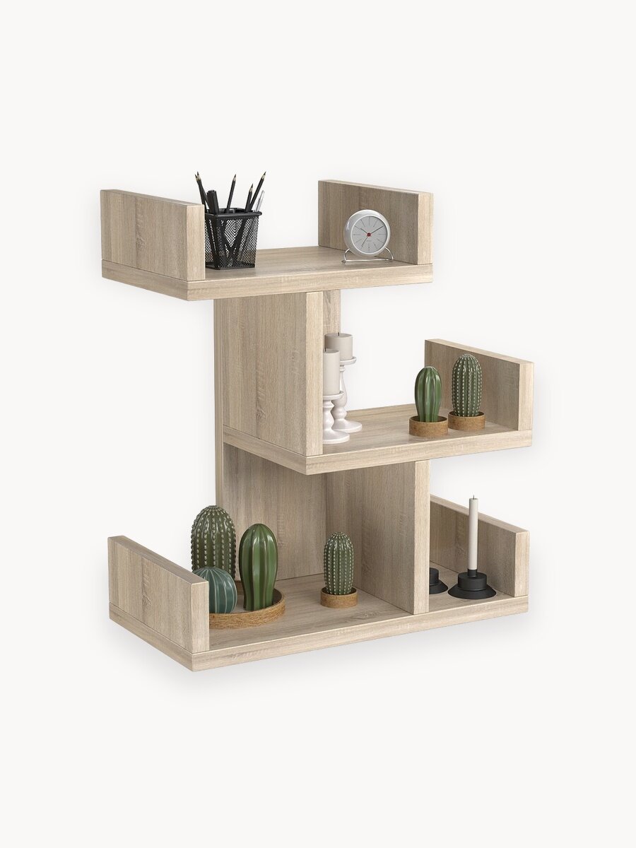 Полка настольная Вектор №19, Дуб Сонома. Производство товара - компания ТОБ.