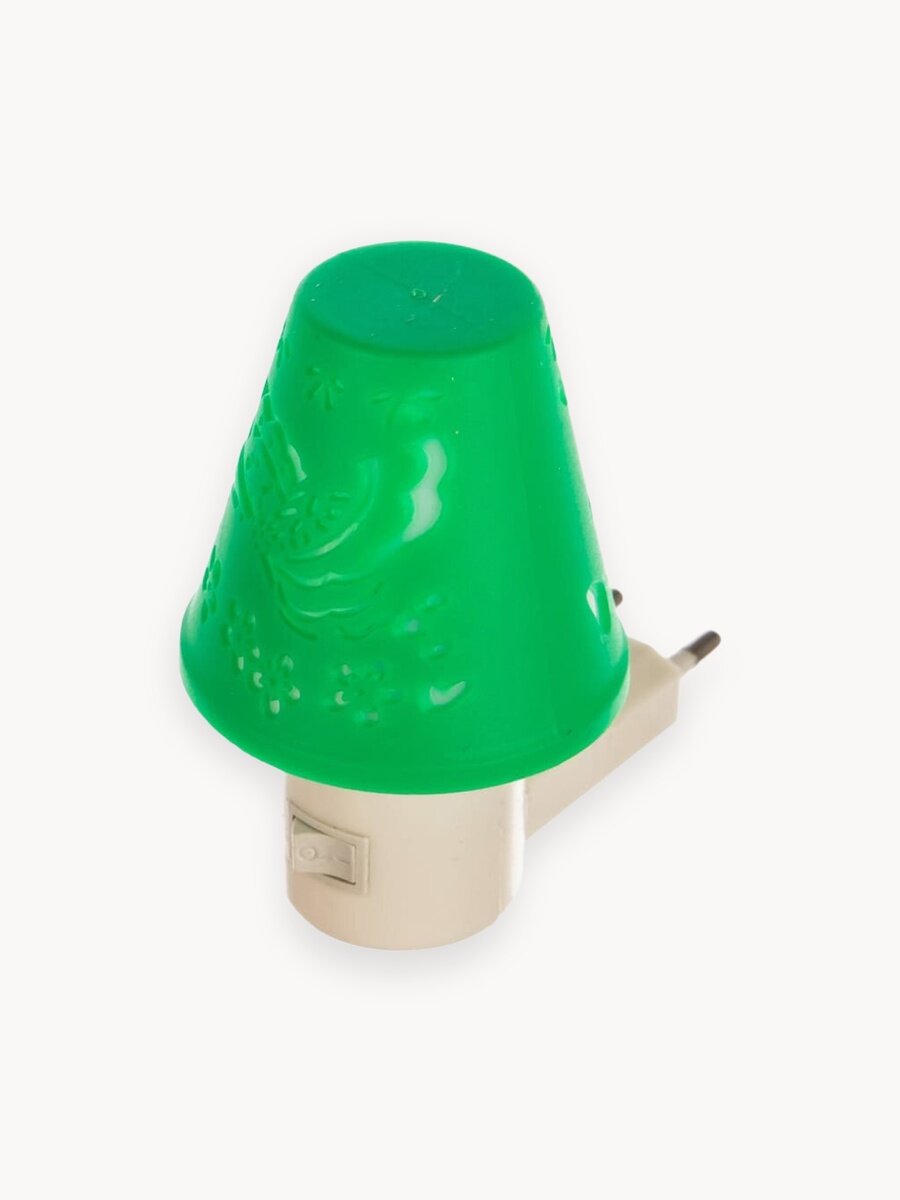 Ночник Camelion "NL-194", мощность 0.5Вт, питание от сети, современный стиль, LED, зеленый