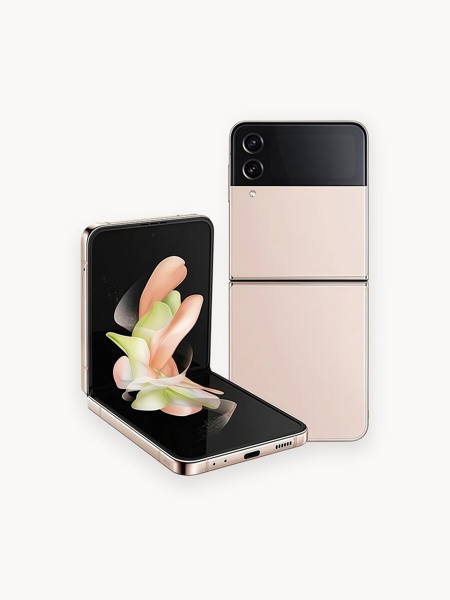 Смартфон Samsung Galaxy Z Flip 4 8/256ГБ, экран 6,7", NFC, IPX8, Gold(золотой)Складной