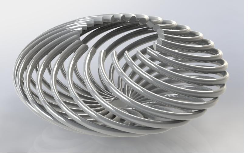 Ваза декоративная дизайнерская, 3D-печать, 3DOPRU арт. VASE-TV-152646