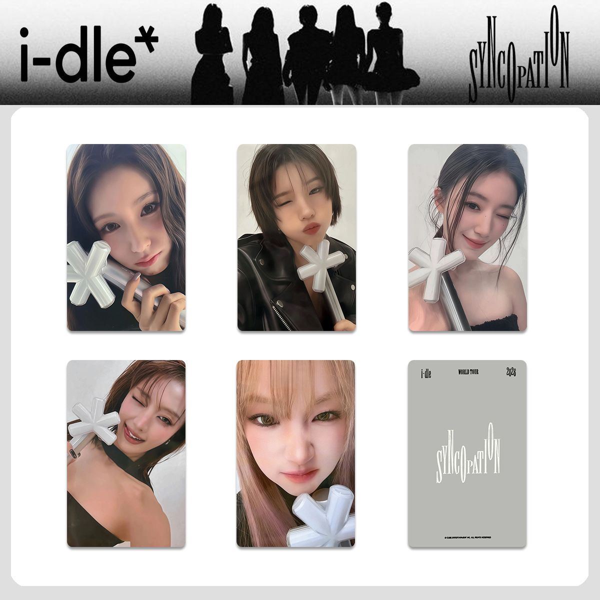 Карточки IDLE кпоп карты SYNCOPATION i-dle Коллекционная карточка Фотокарточки 54 * 86 мм 5 шт