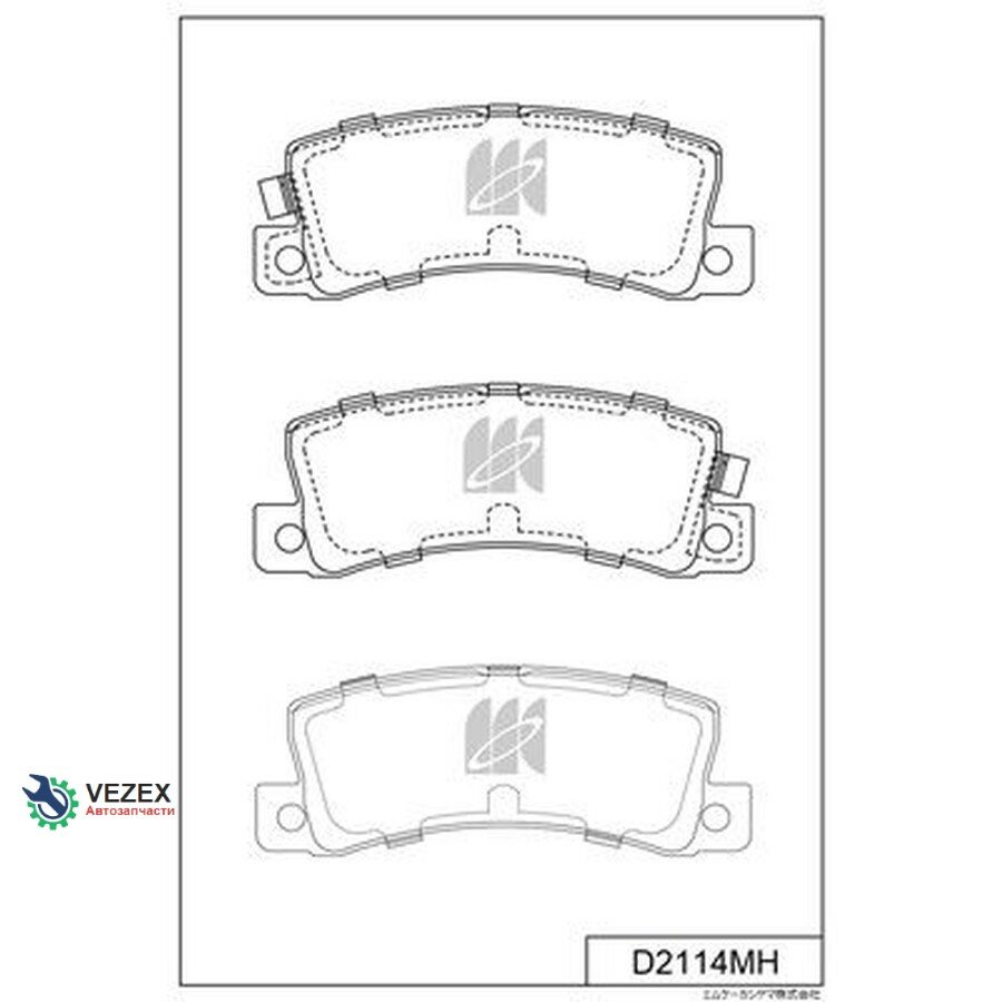 KASHIYAMA D2114MH Колодки тормозные дисковые задн. TOYOTA CARINA E, CARINA II D2114MH
