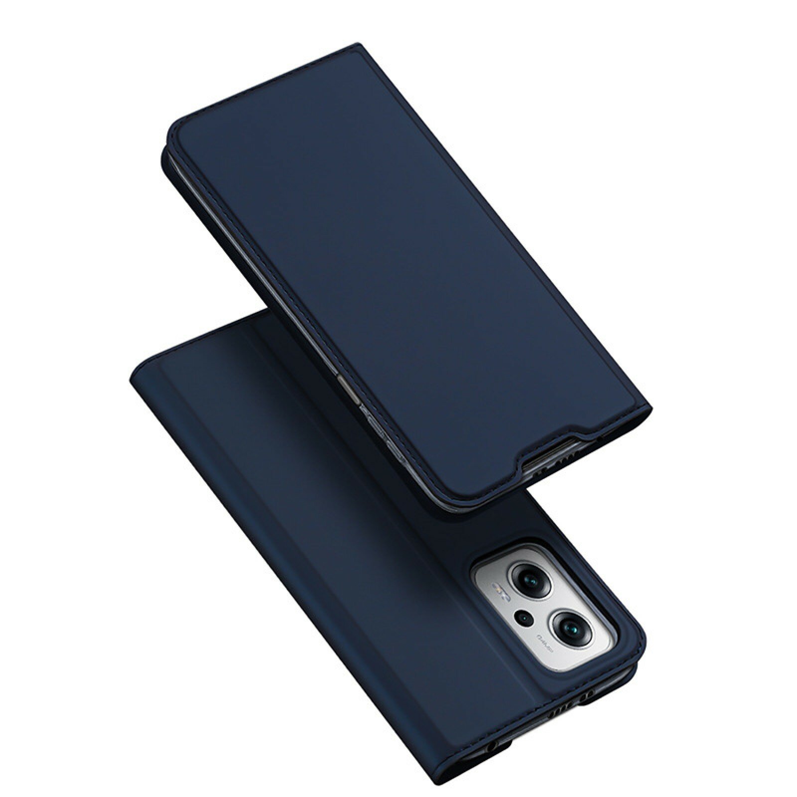 Чехол-книжка MyPads для Xiaomi Redmi Note 11T Pro, 11T Pro Plus, Poco X4 GT из водоотталкивающей кожи, синий