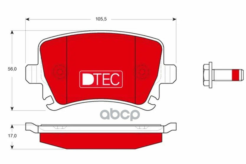 Колодки торм. зад. DTEC COTEC TRW арт. GDB1622DTE