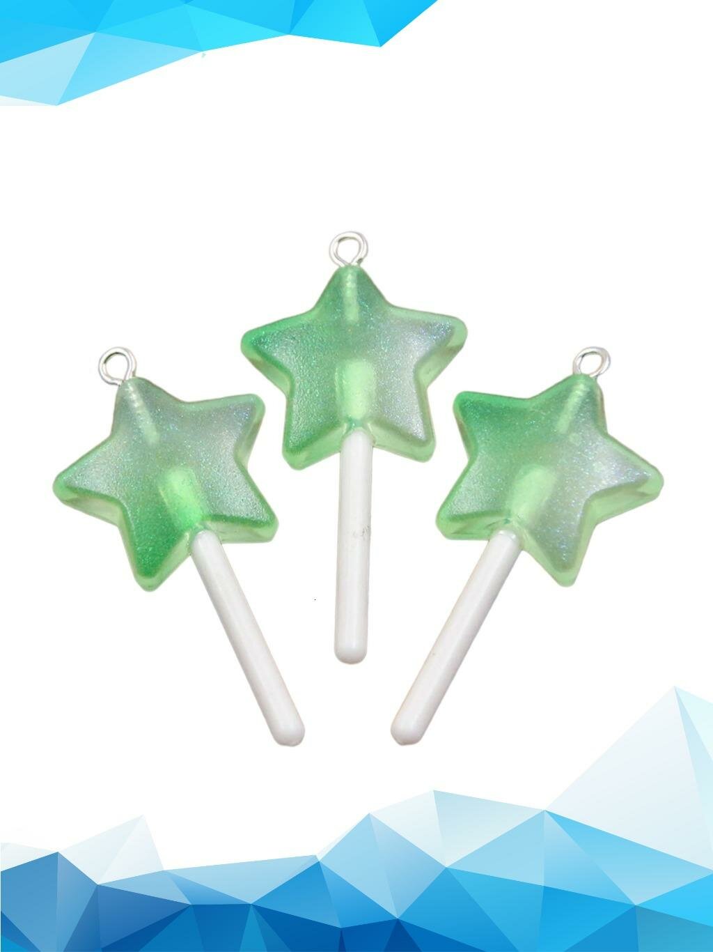 Подвеска «Звезда, сердце и круг», Зеленый - Пентаграмма.