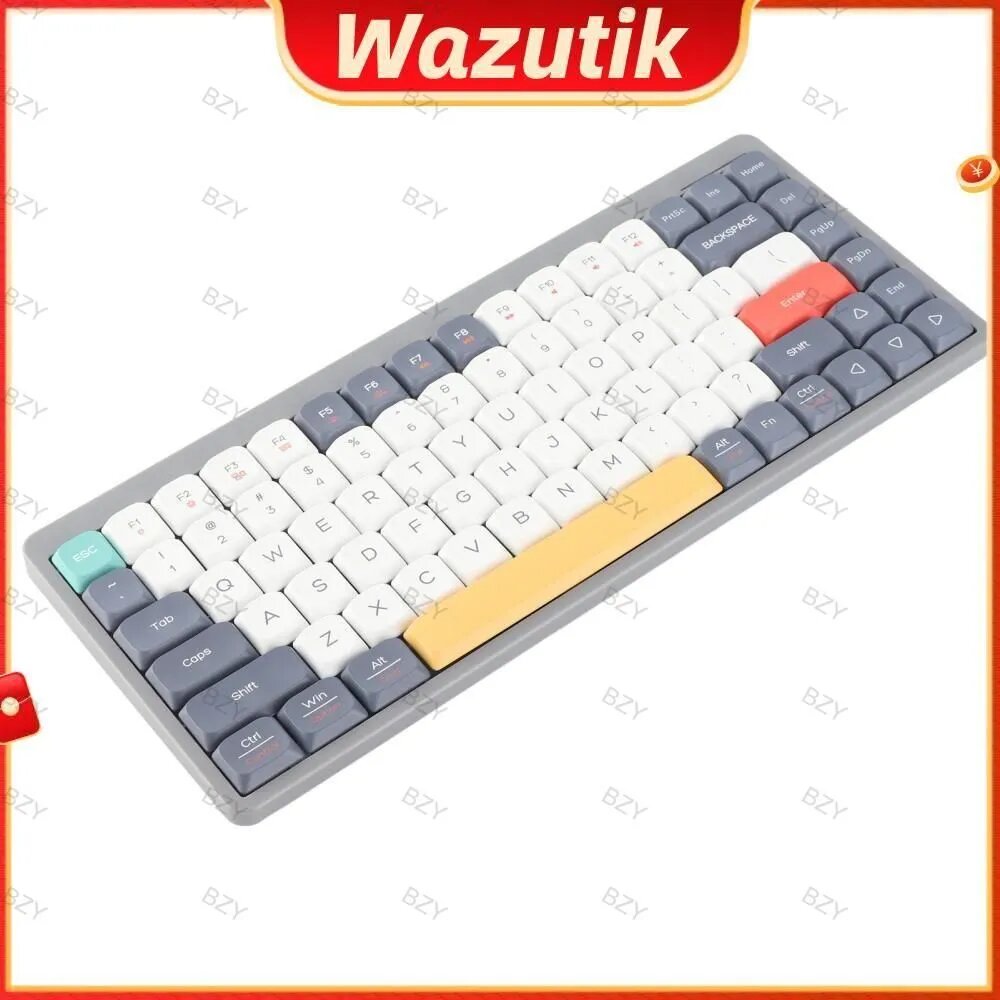 Клавиатура Wazutik AIR75 - механическая, 84 клавиши, бежевая, Bluetooth
