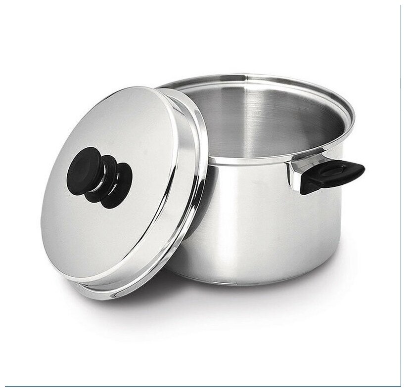 Кастрюля Amway iCook, 8 л, с крышкой, серебристая, для индукции