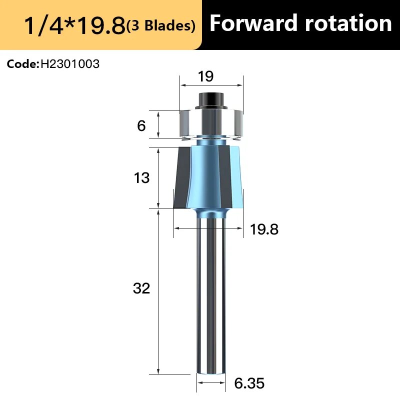 Кромкооблицовочный нож 1/4*19.8-z-3 (3 Blades)