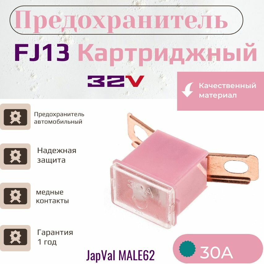 Предохранитель картриджный FJ13 30 Ампер (FJ13) Евро стандарт