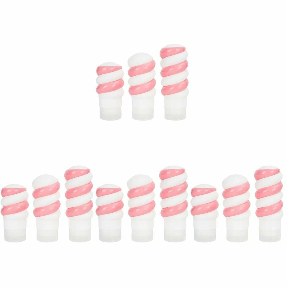Дорожные флаконы из силикона для шампуня и лосьонов, набор 12 шт