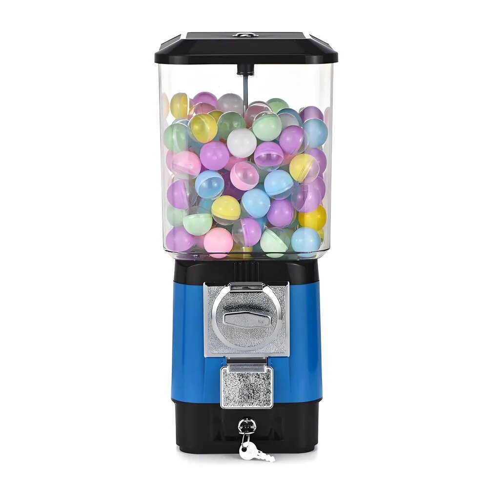 Вендинговый автомат для жвачек, попрыгунчиков, игрушек в капсулах и конфет/Опционально с монетным приводом/Механический торговый вендинговый аппарат KIDS'TOP