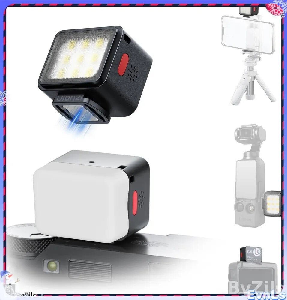 Mini Cube Phone Light Портативный светодиодный фонарь для камеры D JI OSMO Pocket 3 Action Camera Sony zv-e 10 Canon r550