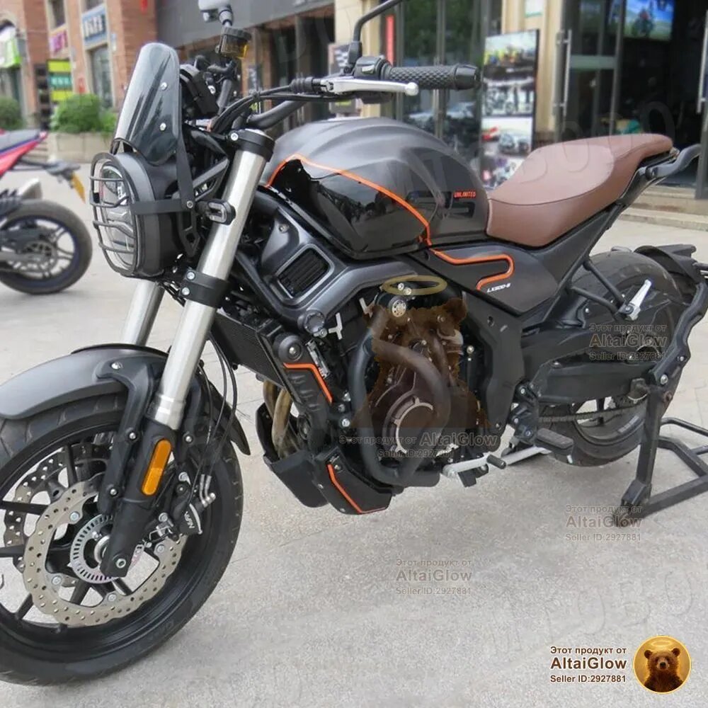 Бампер для мотоцикла LONCIN VOGE 525AC, защита от падения, черного цвета — фото 1