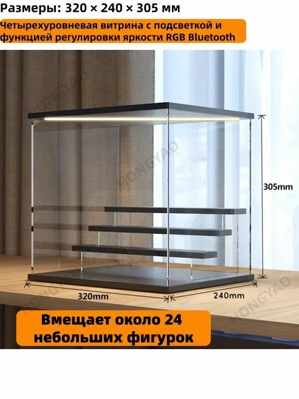 Витрина для коллекций из акрила с защитой от пыли для слепых коробок и игрушек