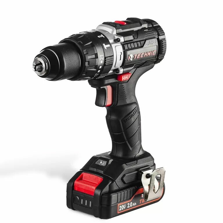 Дрель-шуруповерт ударная аккумуляторная TECHNIC 13 мм, 20В, 2*2Ач, 40Нм RUNTEC RT-ID40T