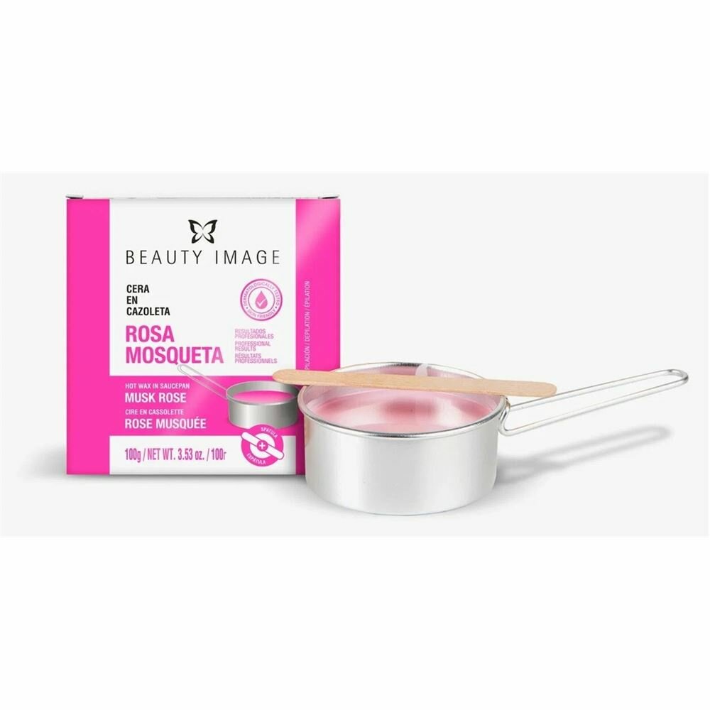 BEAUTY IMAGE Воск горячий Мускатная роза (розовый), 100г