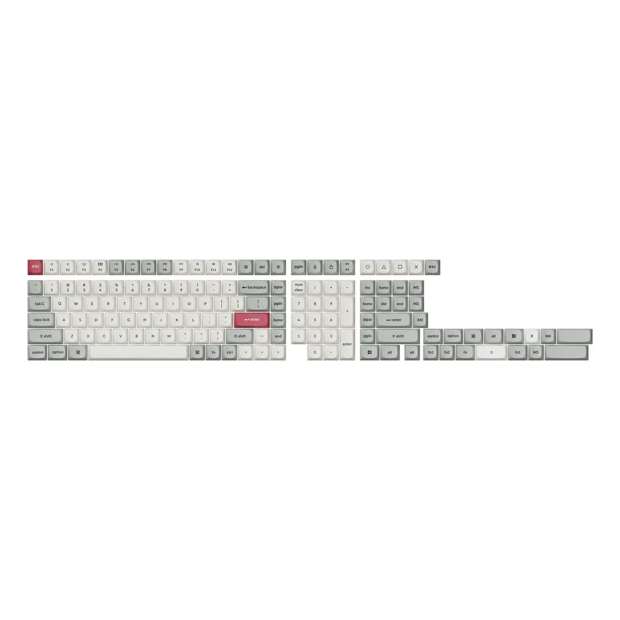 Keychron Double Shot PBT OSA Колпачки для механической клавиатуры Retro