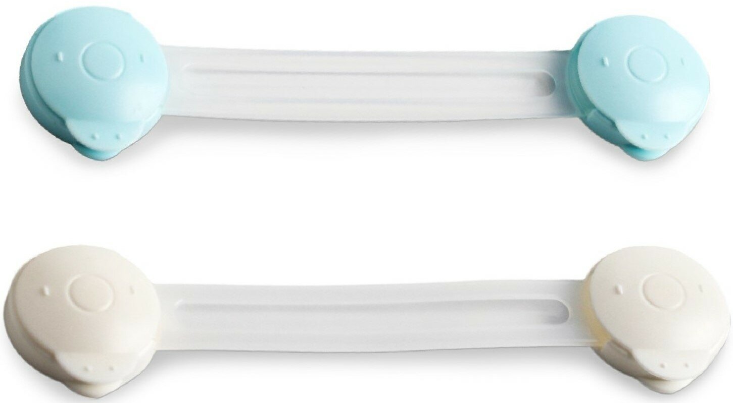 Универсальный блокиратор дверей от детей, гибкий замок-фиксатор для шкафов и выдвижных ящиков, пластиковый ограничитель на мебель для безопасности малышей, набор 2 шт.