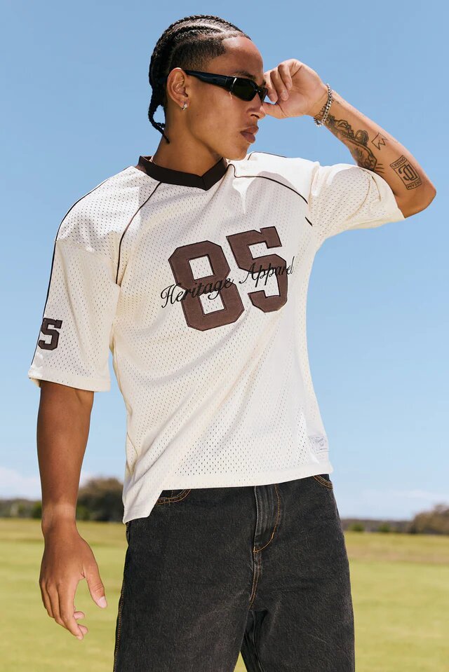 Common Need Tee Jackson V-Neck Jersey Ecru