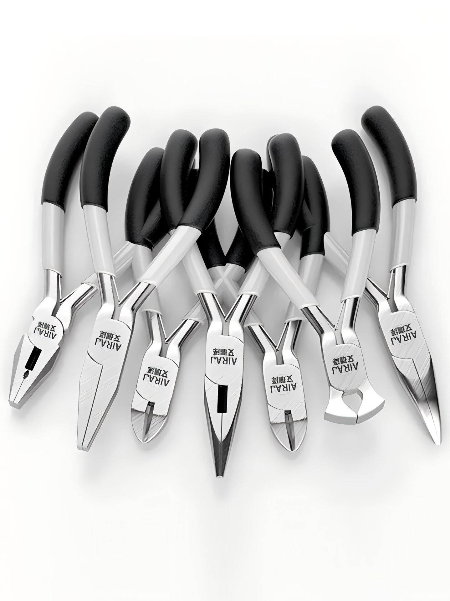 8 шт Набор 5-дюймовых мини-плоскогубцев, острогубцы, диагональные плоскогубцы, длинногубцы, угловые плоскогубцы