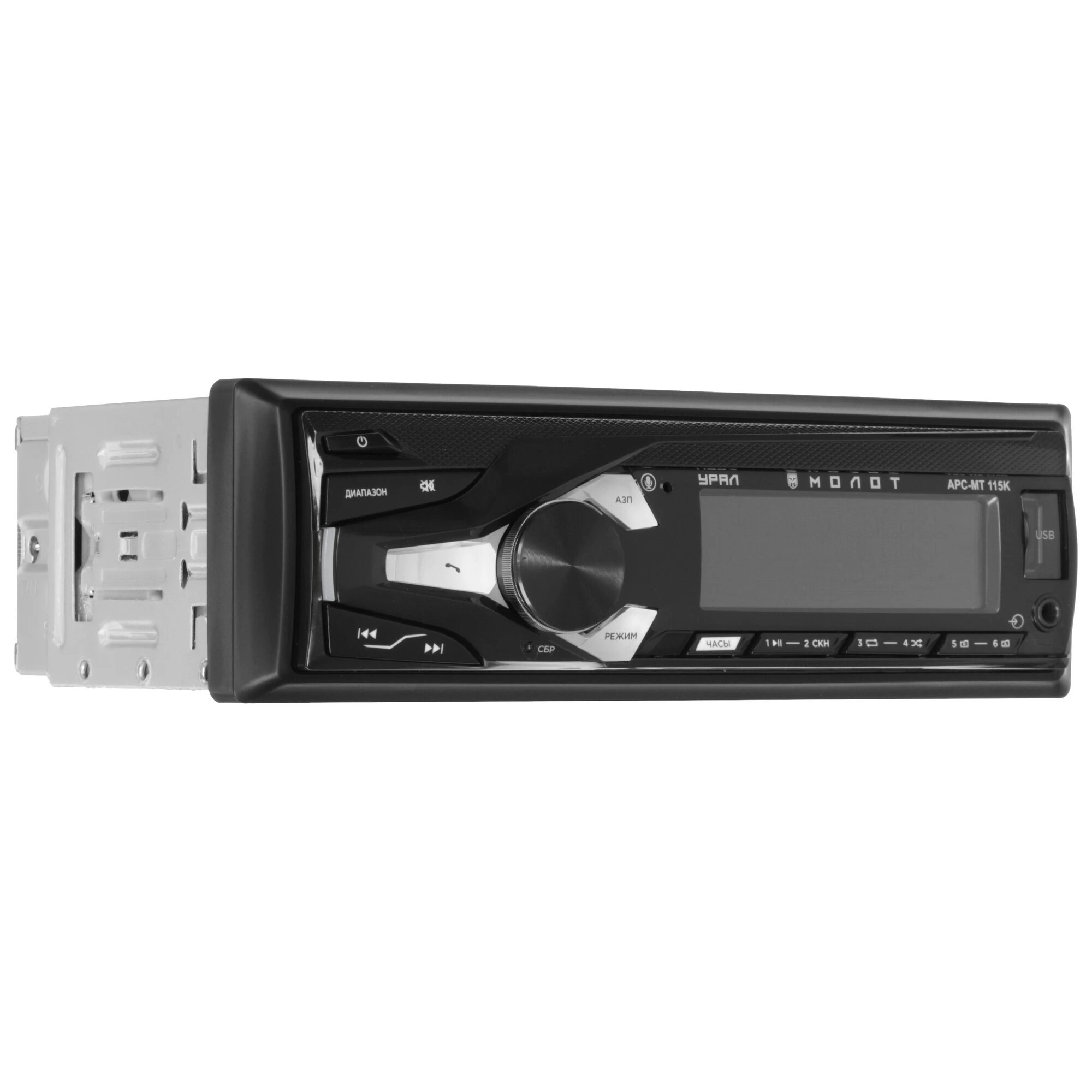Автомагнитола Урал Молот АРС-МТ 115К, Bluetooth, USB, 4х40Вт, черный