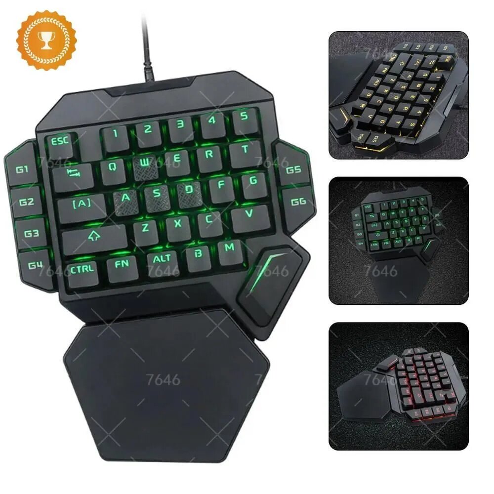 Игровая клавиатура - эргономичная игровая клавиатура с подсветкой, подставкой для рук и программируемыми клавишами