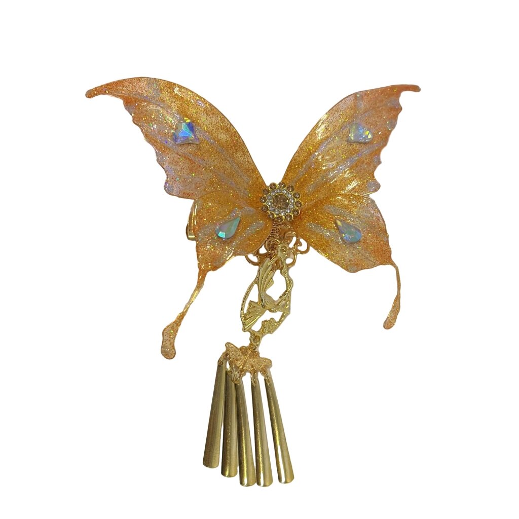 Блестящая Заколка Для Волос С Бабочкой 3D Бабочка Филигрань Буяо для Женщин Девушка Буяо для Традиционных Головных Уборов Украшения Для Волос