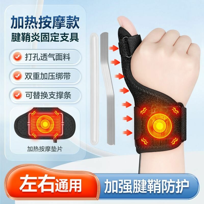 Защитный бандаж для запястья Guanai при теносиновите для мужчин и женщин, шина для фиксации пальца большого пальца при переломе, реабилитация при синдроме запястного канала.