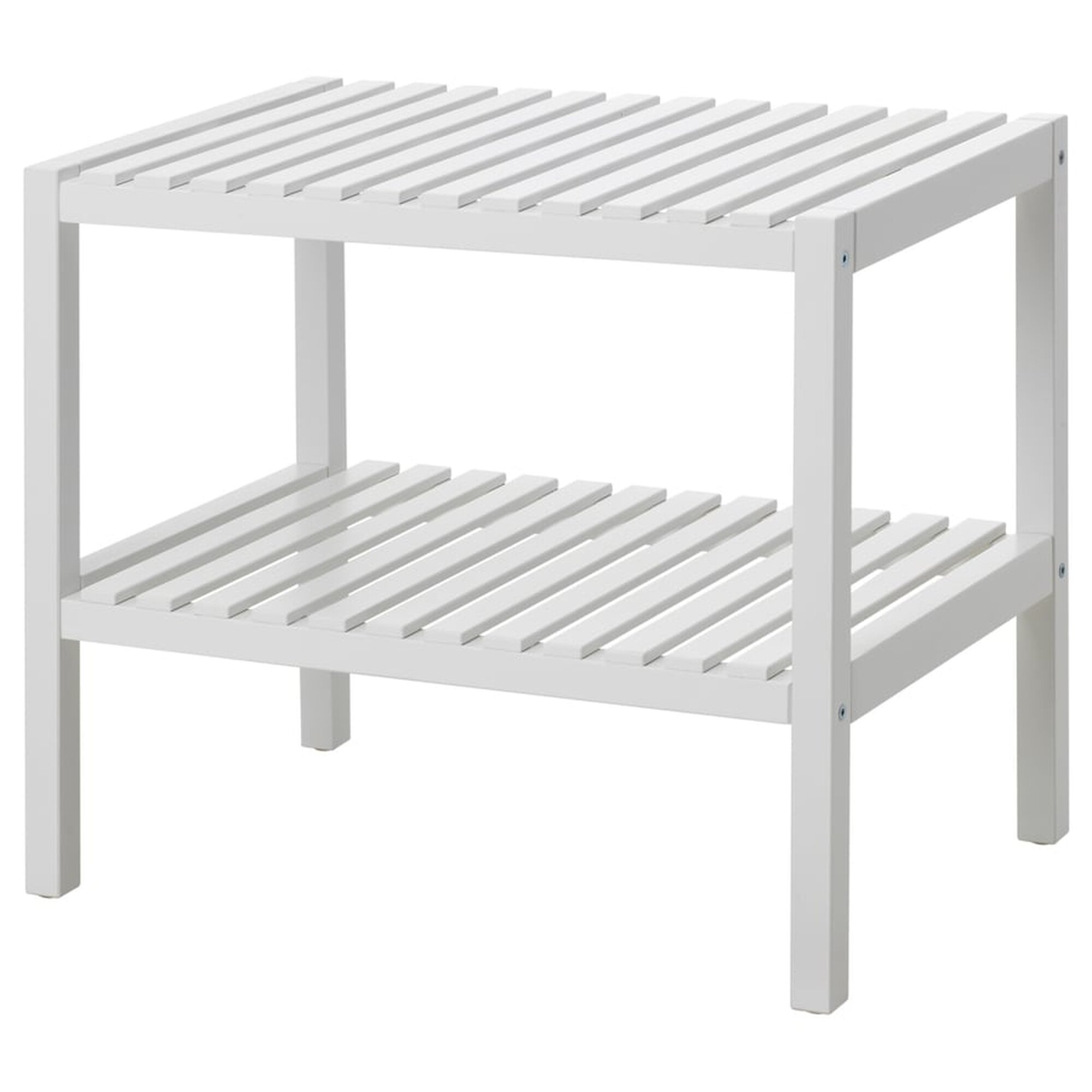 Скамейка с полкой IKEA MUSKAN, 58x38 см, цвет белый 503.459.57