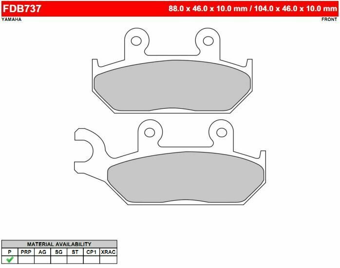 Тормозные колодки для мотоцикла FERODO FDB737P / MCB627