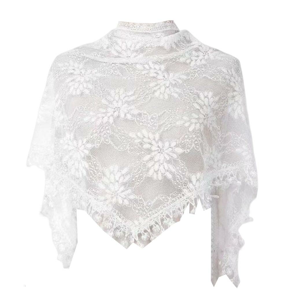 Летняя кружевная треугольная мантилья для католической церкви, Белый