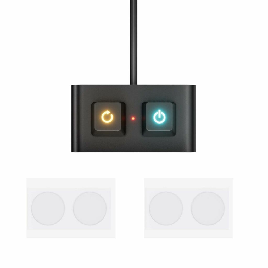 Двухкнопочный внешний удлинитель настольного компьютера с алюминиевым корпусом + комплект аксессуаров