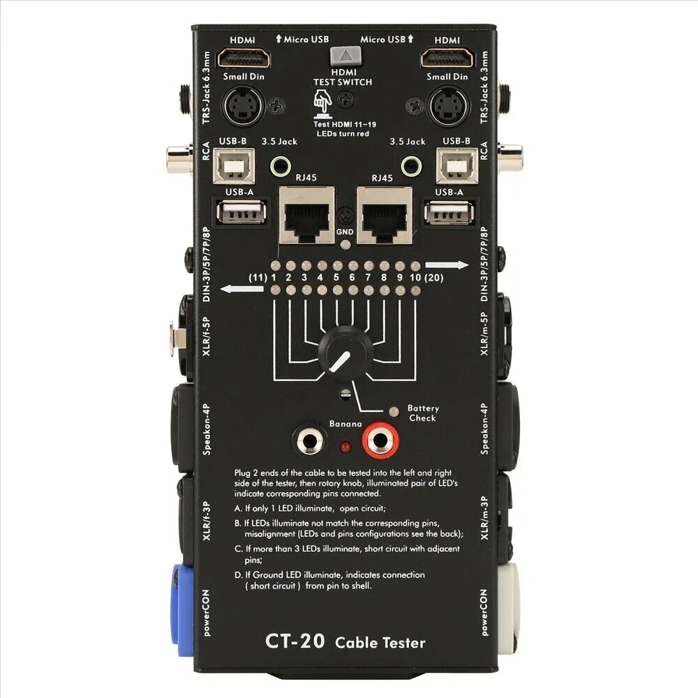 J7(T X Z A) Тестер Сигнальной Линии Аудио XLR, Совместимый С CT-20